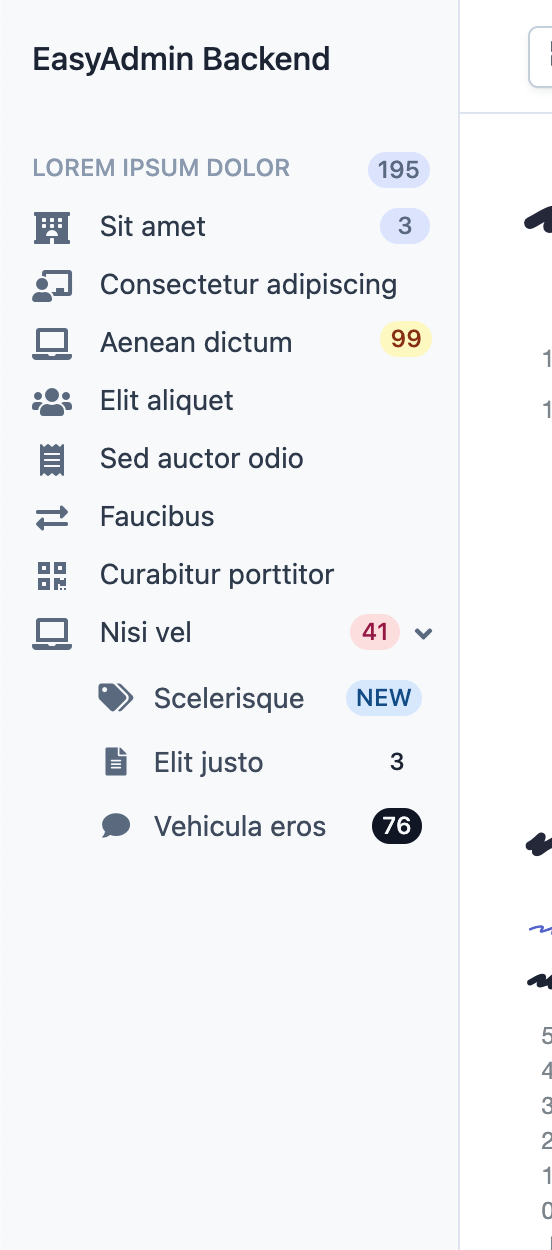 New in EasyAdmin 4: Menu Badges · EasyAdmin Blog