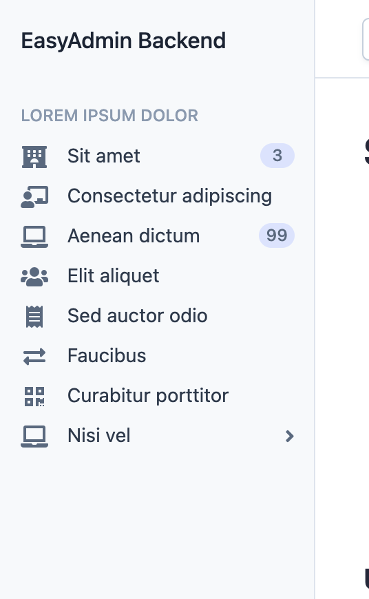 New in EasyAdmin 4: Menu Badges · EasyAdmin Blog